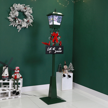 Rainproof Christmas Snowing Vertical Streetlamp with Falling Snow from ...