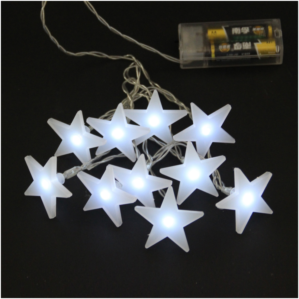 LED Star Battery Light White Star Pendant Customized 10L Battery ...