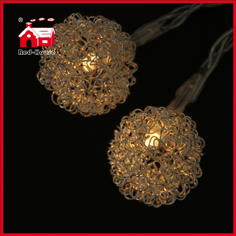 Metal LED Color Ball Pendant Decorative Light String Holiday Decoration ...